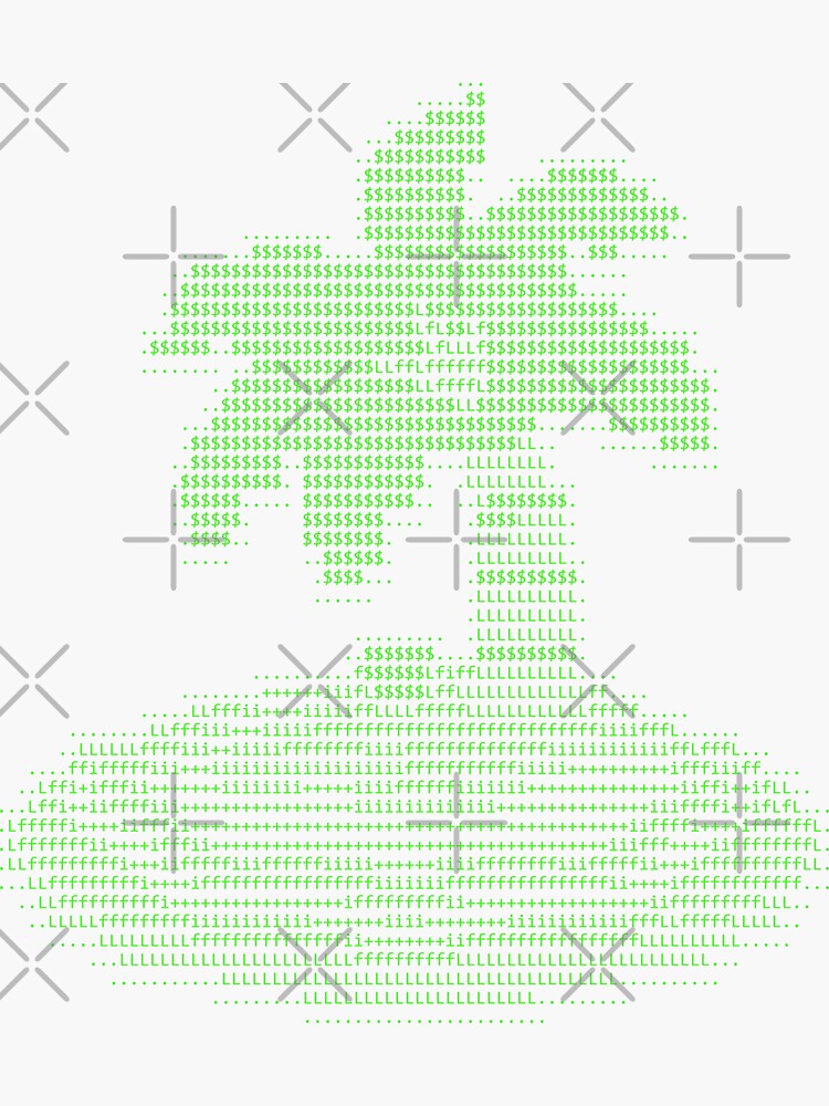 "Desert Island emoji Ascii Art" Sticker by typo-n-quotes | Redbubble