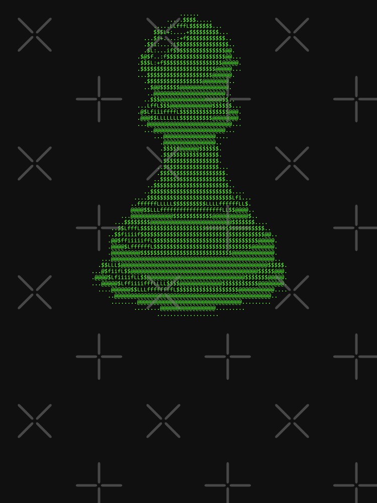 "Chess pawn emoji Ascii Art" T-shirt for Sale by typo-n-quotes ...