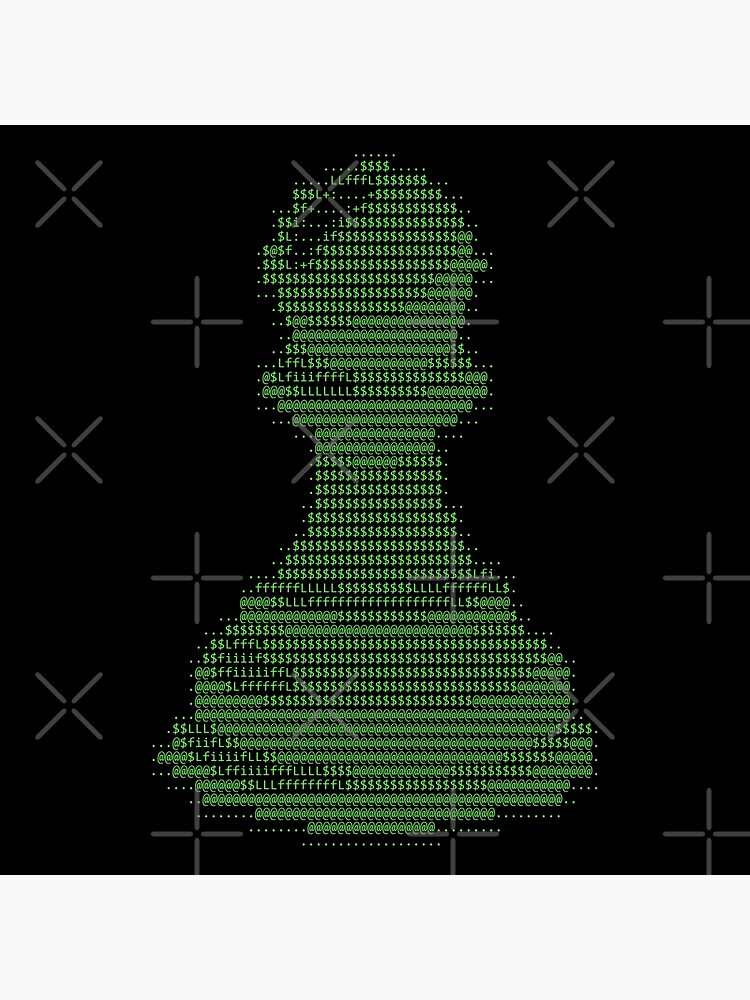 Lámina fotográfica «Peón de ajedrez emoji Arte Ascii» de typo-n-quotes ...