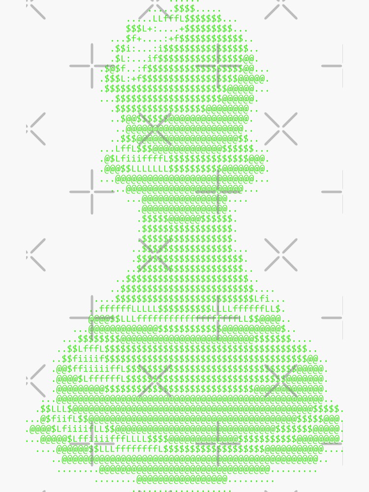"Chess pawn emoji Ascii Art" Sticker for Sale by typo-n-quotes | Redbubble