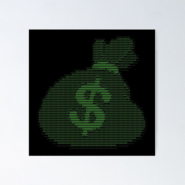 "Bag of money emoji Ascii Art" Poster for Sale by CodingStore ...