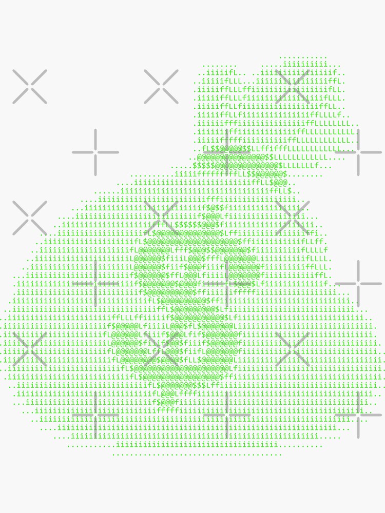 Pegatina «Bolsa de dinero emoji Ascii Art» de typo-n-quotes | Redbubble