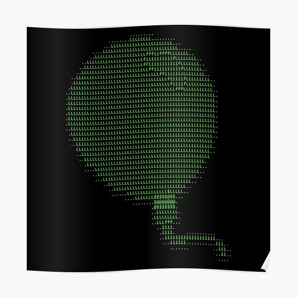 "Balloon emoji Ascii Art" Poster for Sale by typo-n-quotes | Redbubble