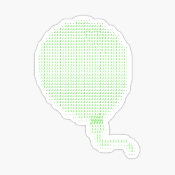 "Balloon emoji Ascii Art" Sticker for Sale by typo-n-quotes | Redbubble