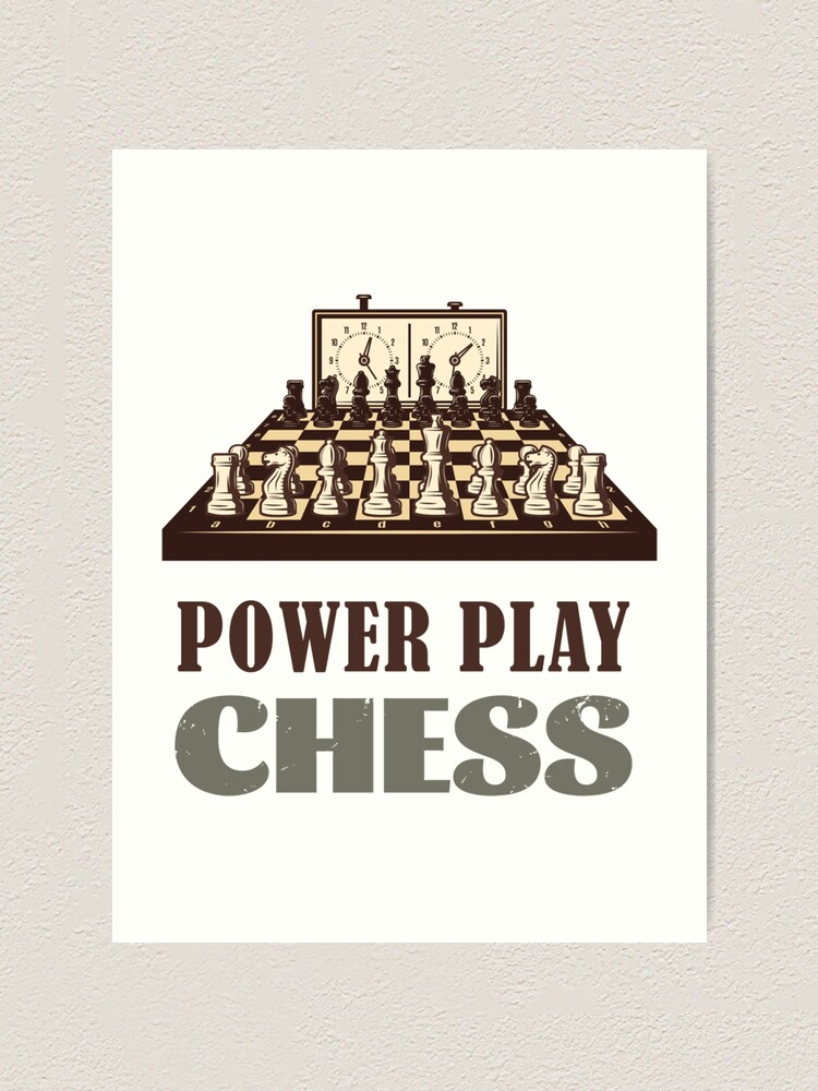 "Power Play Chess Logo " Art Print for Sale by NCSWOODART | Redbubble