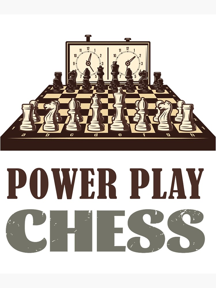 "Power Play Chess Logo " Poster for Sale by NCSWOODART | Redbubble