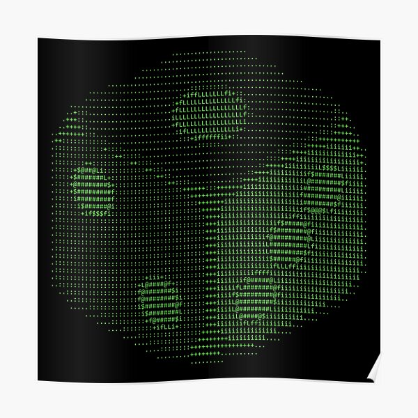 "dice Balloon emoji Ascii Art" Poster by typo-n-quotes | Redbubble