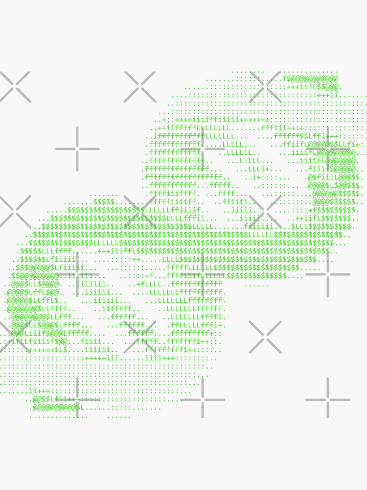 "DNA emoji Ascii Art" Sticker for Sale by typo-n-quotes | Redbubble