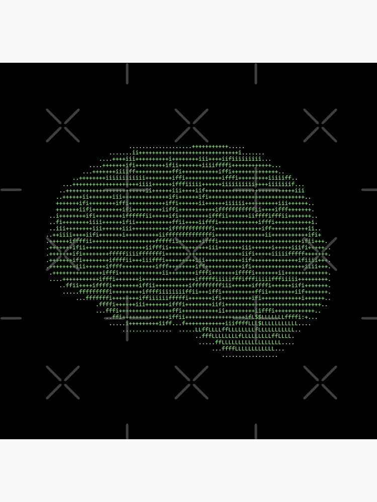 "Brain emoji Ascii Art" Art Board Print for Sale by typo-n-quotes ...