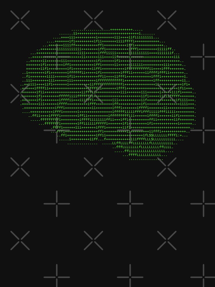 "Brain emoji Ascii Art" T-shirt for Sale by typo-n-quotes | Redbubble ...