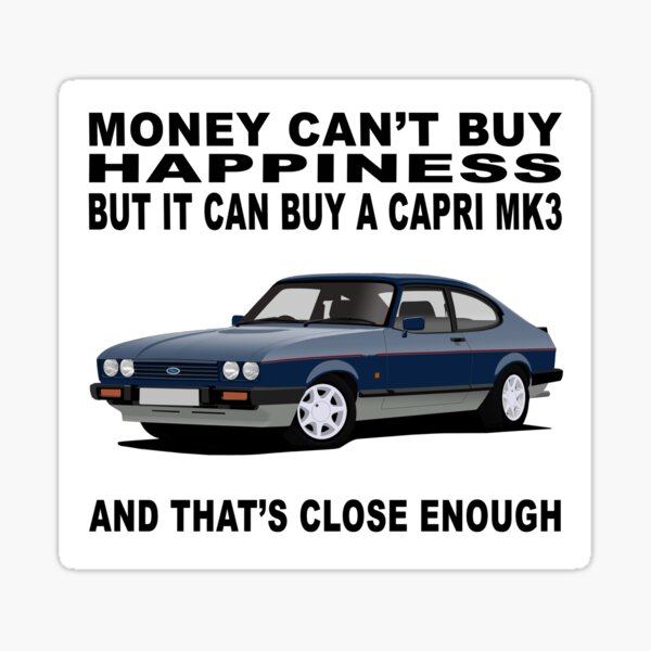 "Ford Capri Mk3 2.8i Special Blue Grey Classic Car Art Illustration ...