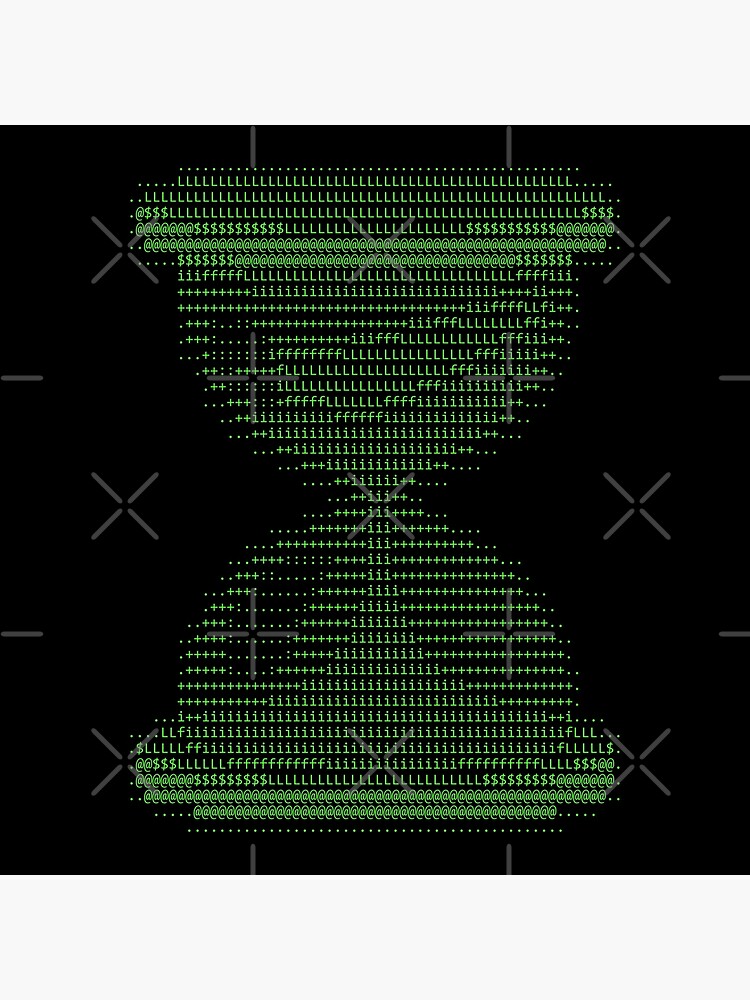 "Hourglass emoji Ascii Art" Art Print for Sale by typo-n-quotes | Redbubble