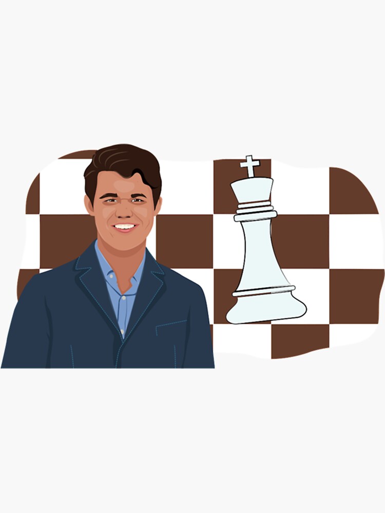 "Magnus Carlsen " Sticker for Sale by NCSWOODART | Redbubble