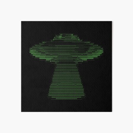 "UFO flying saucer emoji Ascii Art" Art Board Print for Sale by typo-n ...