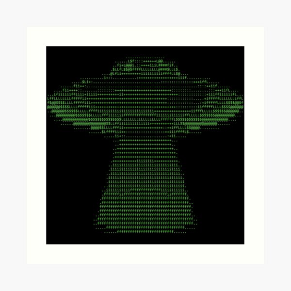 "UFO flying saucer emoji Ascii Art" Art Print for Sale by typo-n-quotes ...