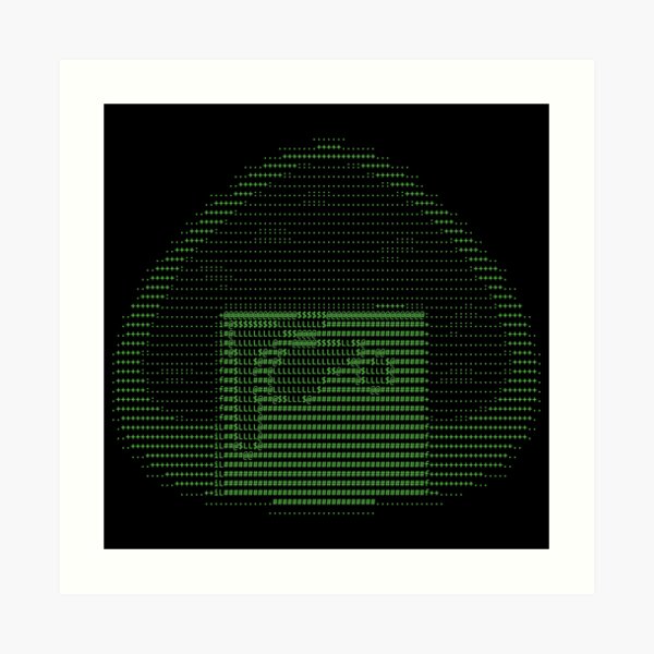 "Riceball Onigiri emoji Ascii Art" Art Print for Sale by typo-n-quotes ...
