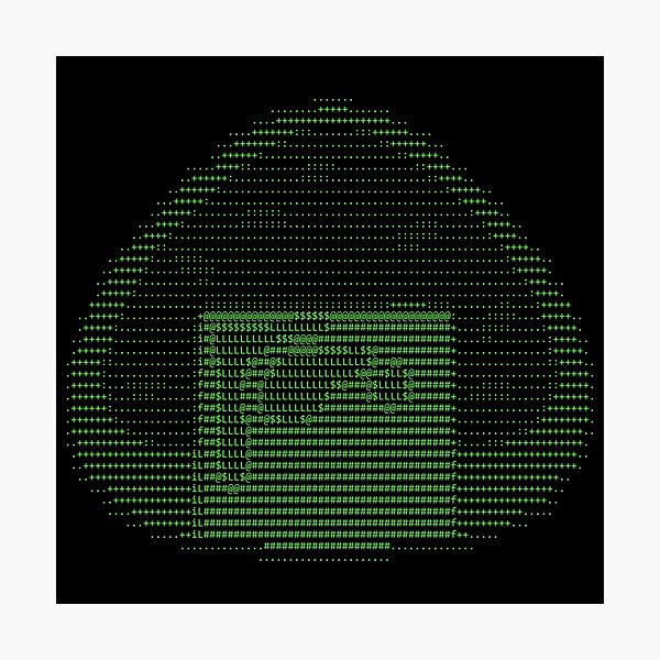 "Riceball Onigiri emoji Ascii Art" Photographic Print for Sale by typo ...