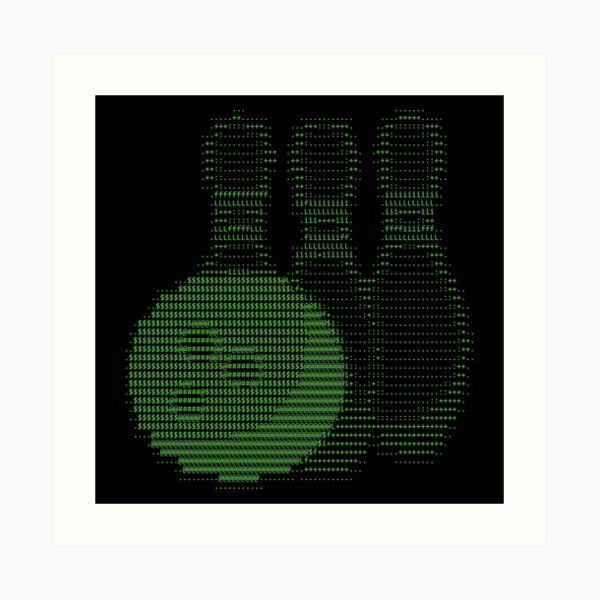 "Bowling emoji Ascii Art" Art Print for Sale by typo-n-quotes | Redbubble