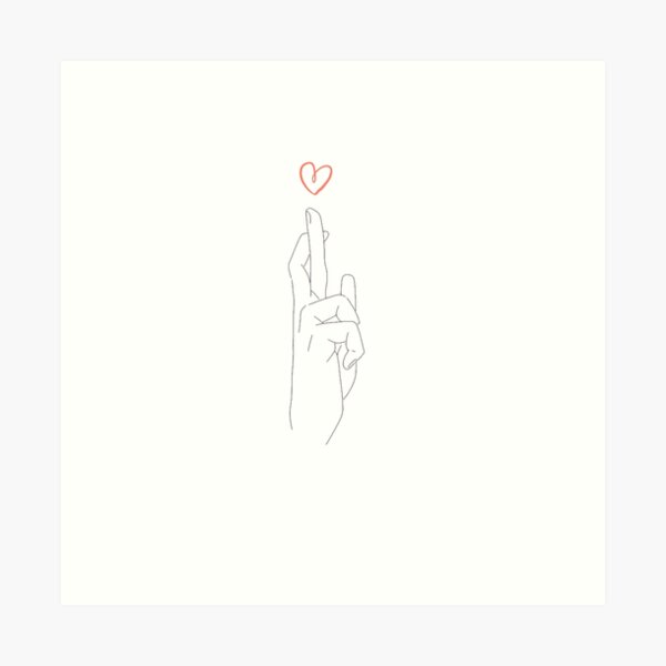 "Gojo Satoru Finger Heart" Art Print for Sale by LyliaPrints | Redbubble