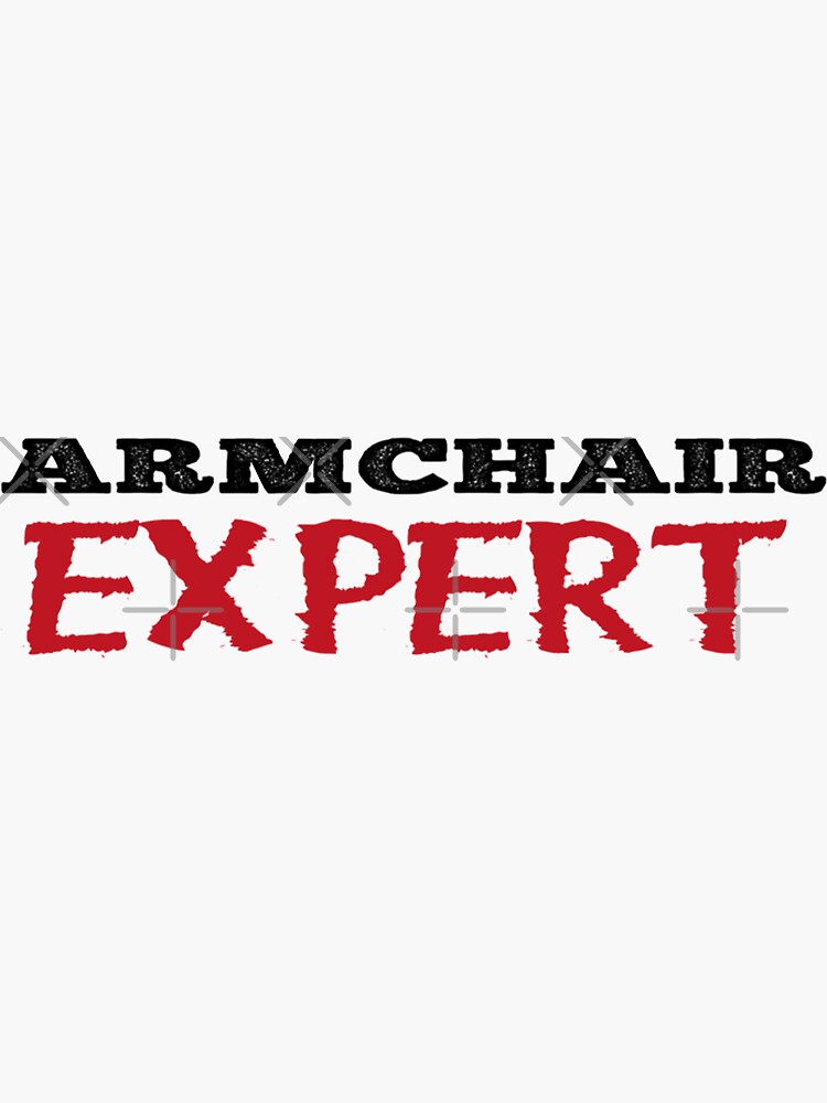 "Graphic Armchair Portrait Art Expert Black Text Premium Arts" Sticker ...