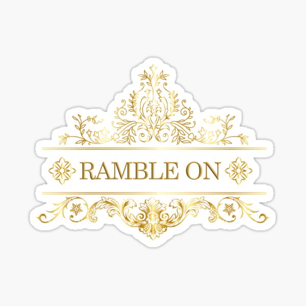 "Vintage Badge: Ramble On" Sticker for Sale by CitizenAwear | Redbubble