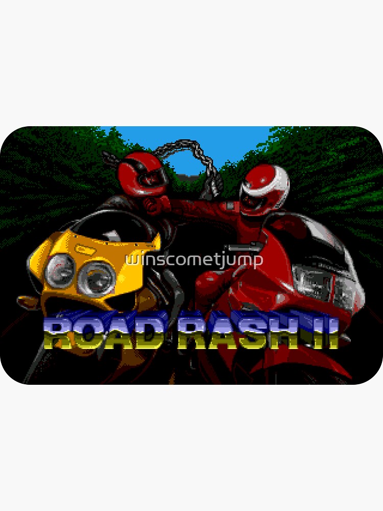 "Road Rash 2 (Genesis Title Screen)" Sticker by winscometjump | Redbubble