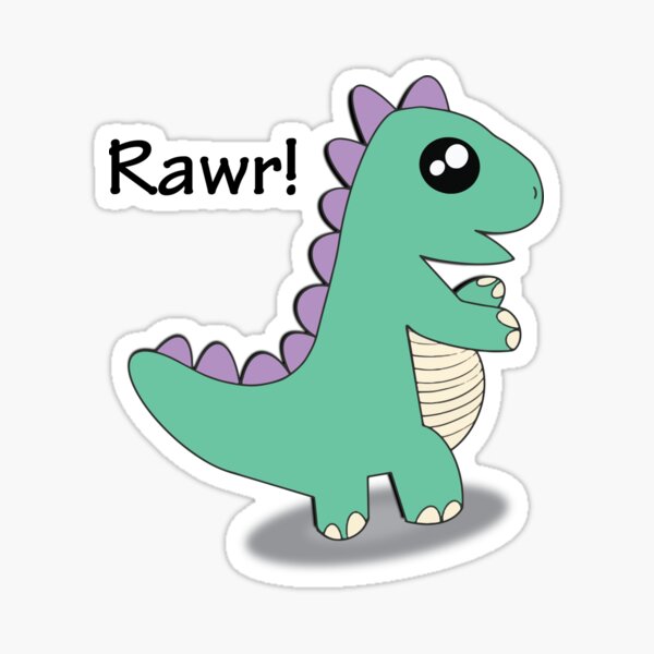 "Kids Dinosaur, rawr" Sticker for Sale by SADPrintables | Redbubble