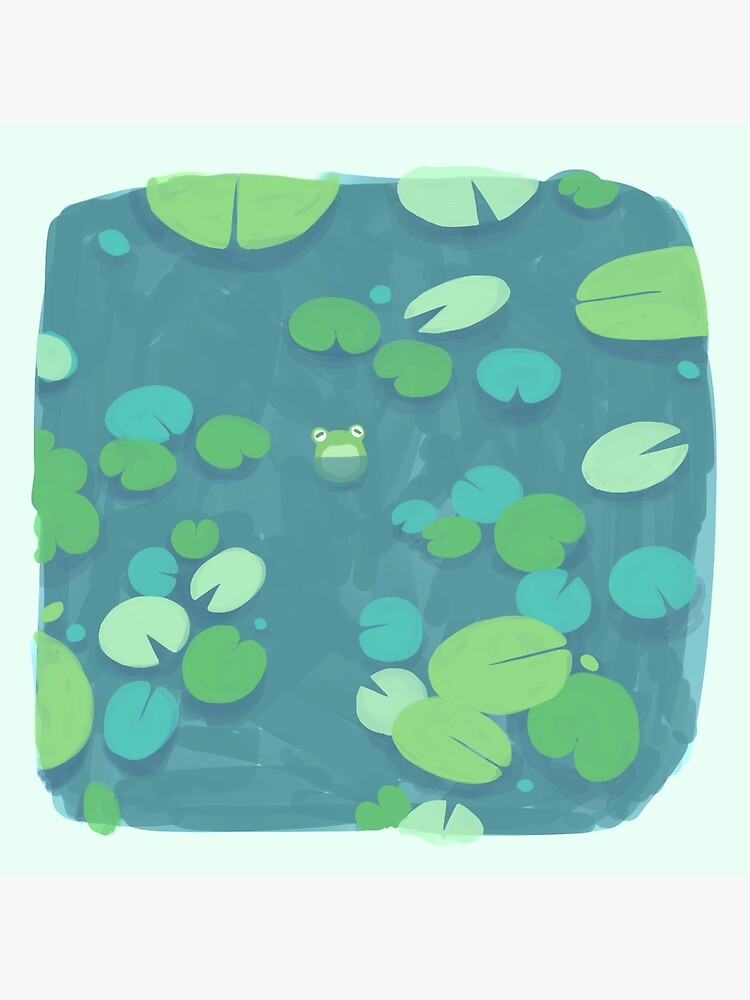 Lily Pad Pond Lilypads Illustration Art Board Print For Sale By Mauricio Fonseca Redbubble