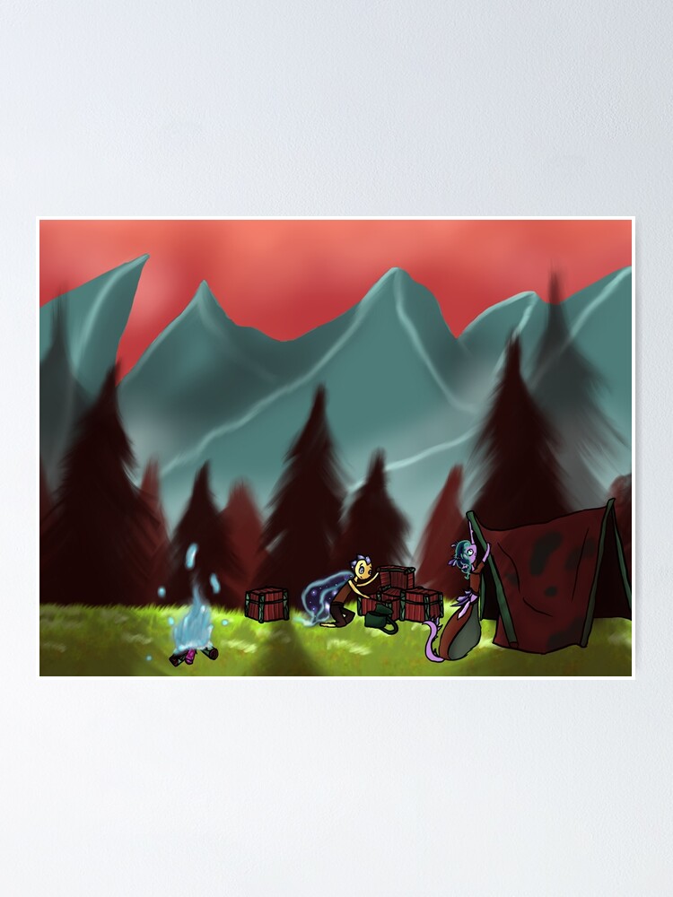 "Alien campsite on an alien planet" Poster for Sale by BerryShyKittens ...