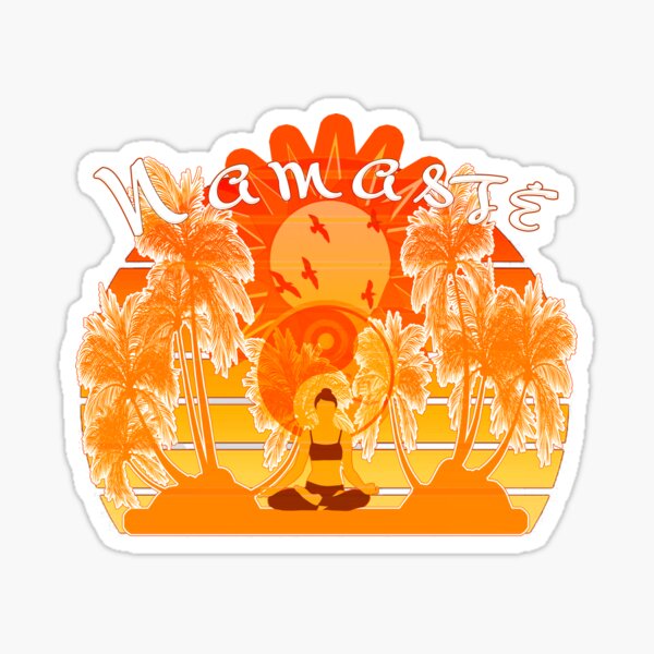 "Namasté Sunset Sky" Sticker by A-T-H | Redbubble