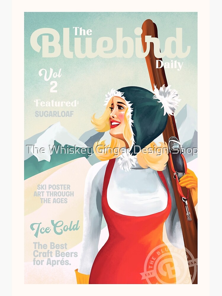 The Bluebird Daily Volume 2: Vintage Pinup Girl Ski Art Premium Matte ...