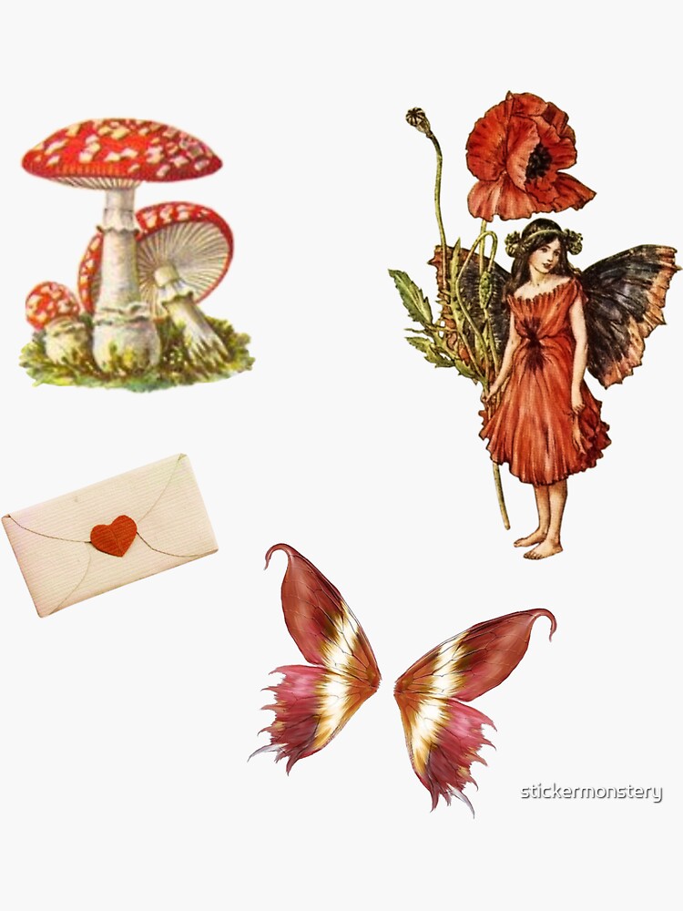 "rose fairycore sticker pack" Sticker for Sale by stickermonstery ...