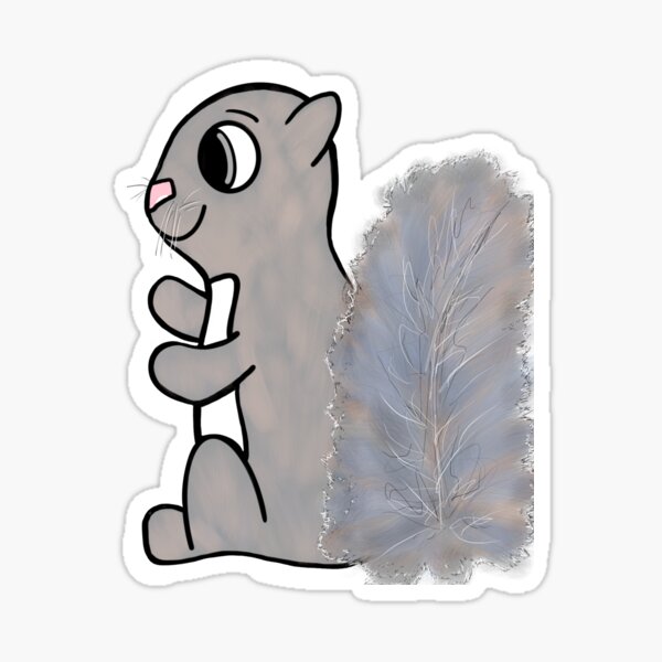 "Smiley Squirrel" Sticker for Sale by soulsongdesign | Redbubble