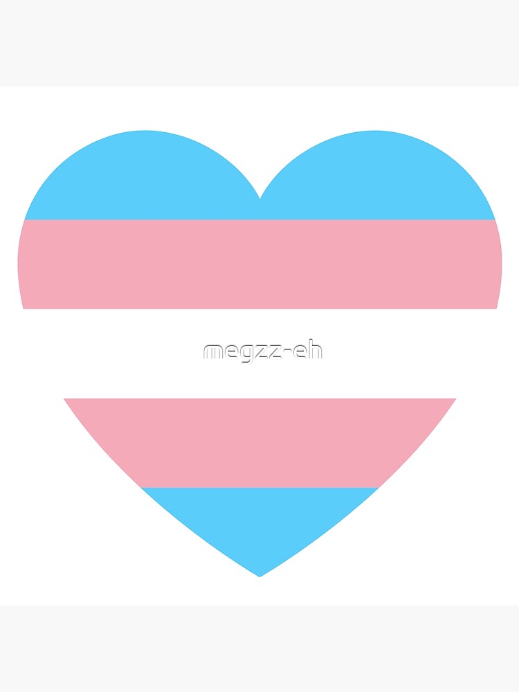 "trans heart" Poster for Sale by megzz-eh | Redbubble