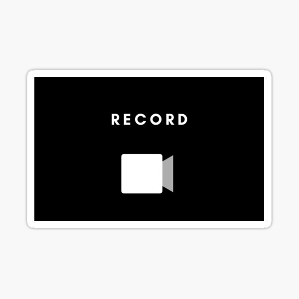 "Record With Camera Icon" Sticker for Sale by elevenandeleven | Redbubble