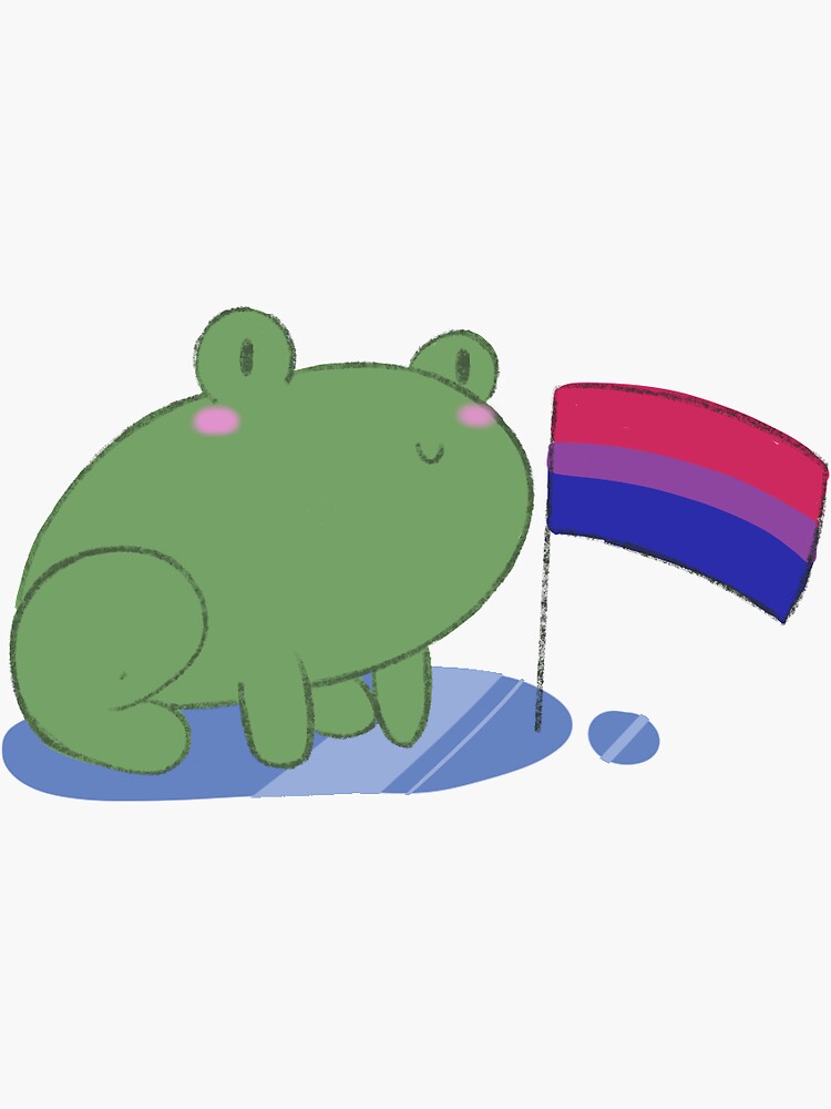 "LGBTQ+ frog series: Bisexual" Sticker for Sale by ABrokenRecord ...