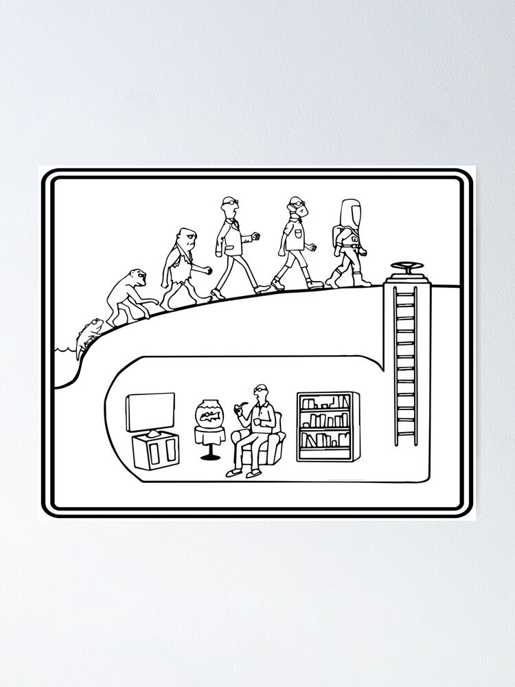 "Copy of Devolution of Humankind 2 (alt color)" Poster for Sale by ...