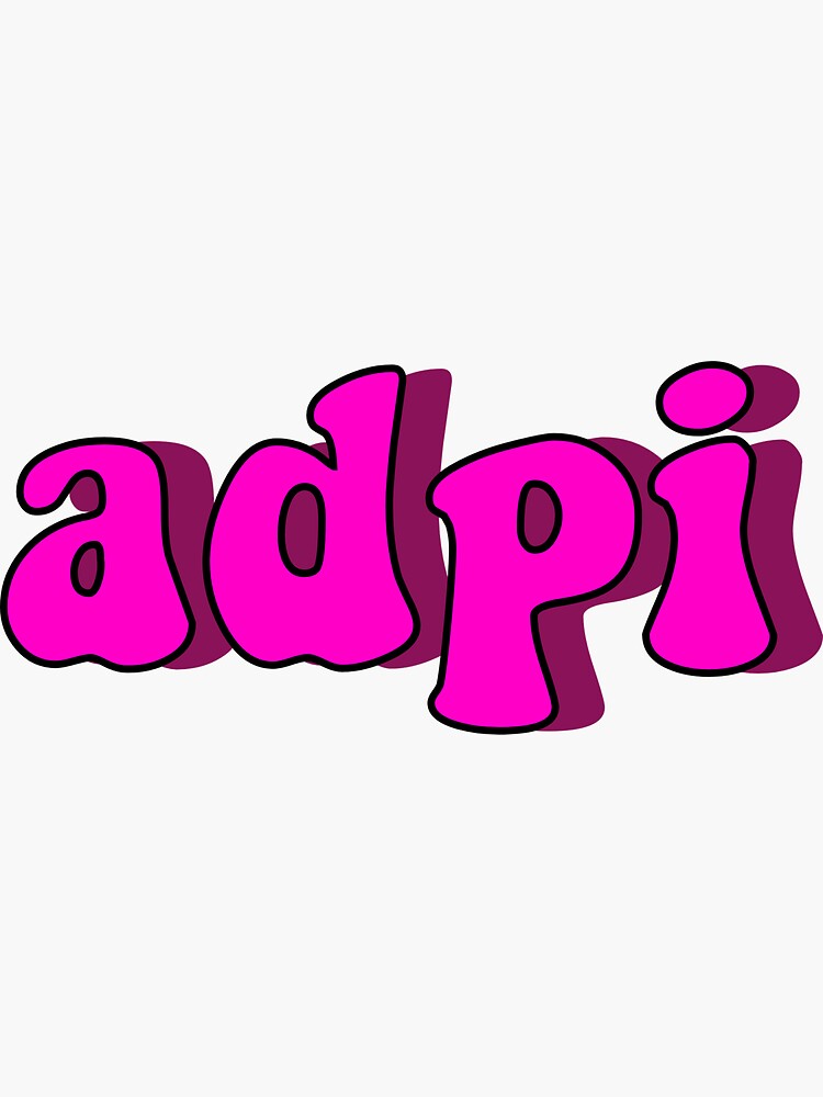 "ADPi Pink Groovy" Sticker by hannahbethpls | Redbubble