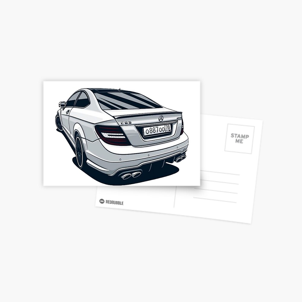 "Mercedes C63 AMG design (white)" Sticker for Sale by BARAKAT-DSIGN ...