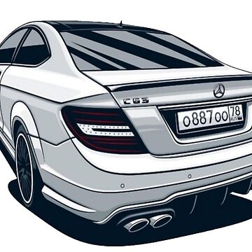 "Mercedes C63 AMG design (white)" Sticker for Sale by BARAKAT-DSIGN ...