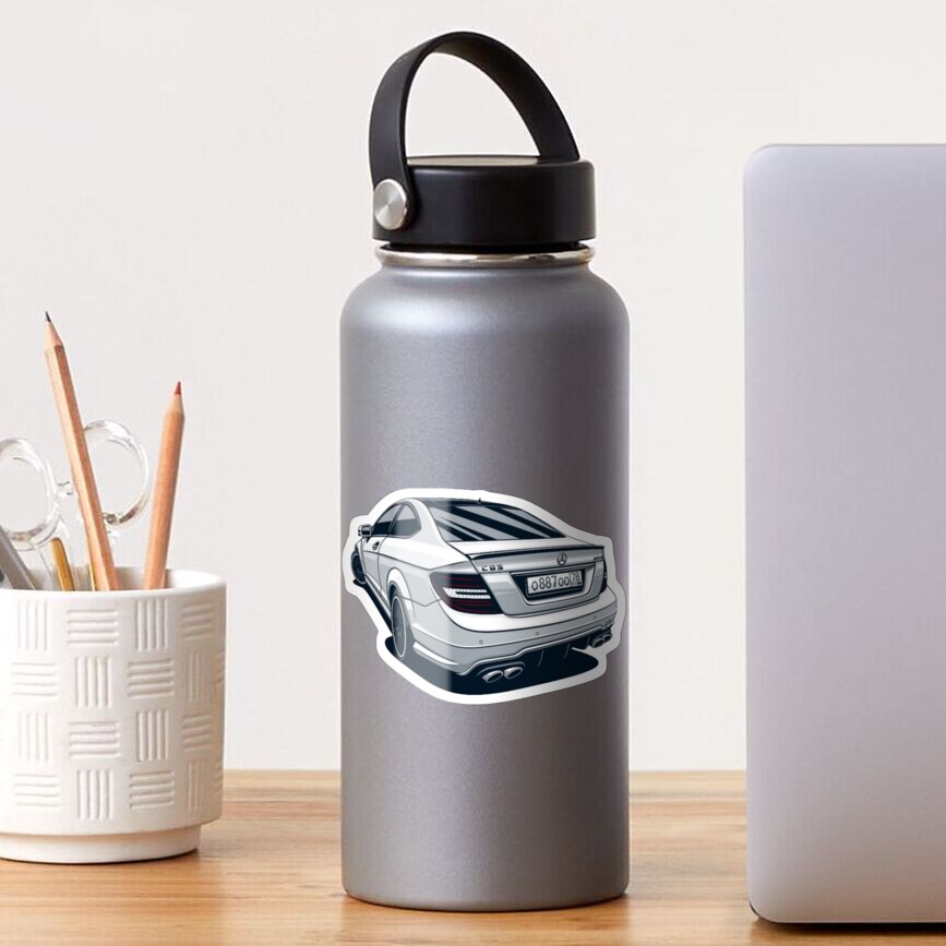 "Mercedes C63 AMG design (white)" Sticker for Sale by BARAKAT-DSIGN ...