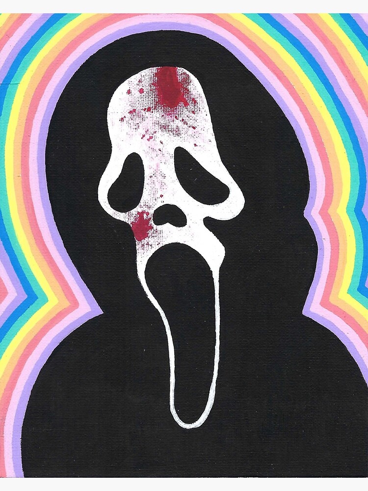 "Trippy Ghost Face" Poster for Sale by summysartshop- | Redbubble