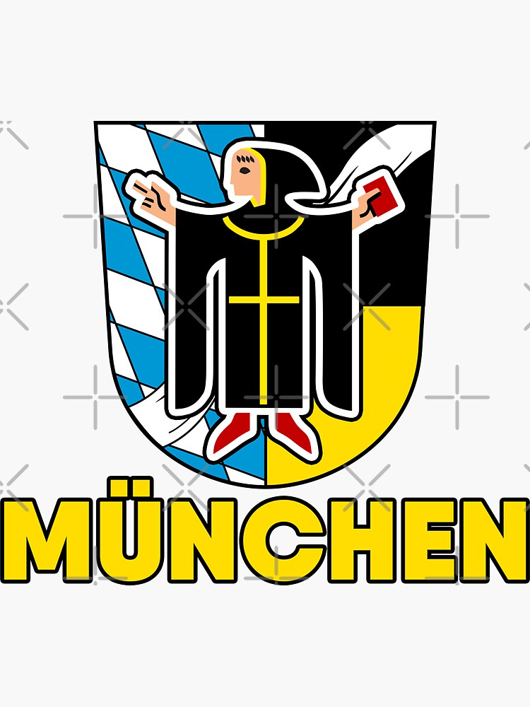 "München Coat of arms, Münchner Wappen" Sticker by Ajwins | Redbubble