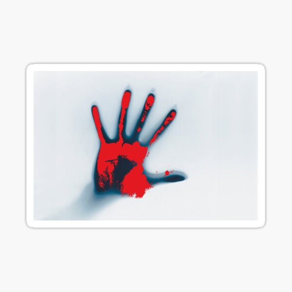 "Horror bloody hand" Sticker for Sale by NoahDea | Redbubble