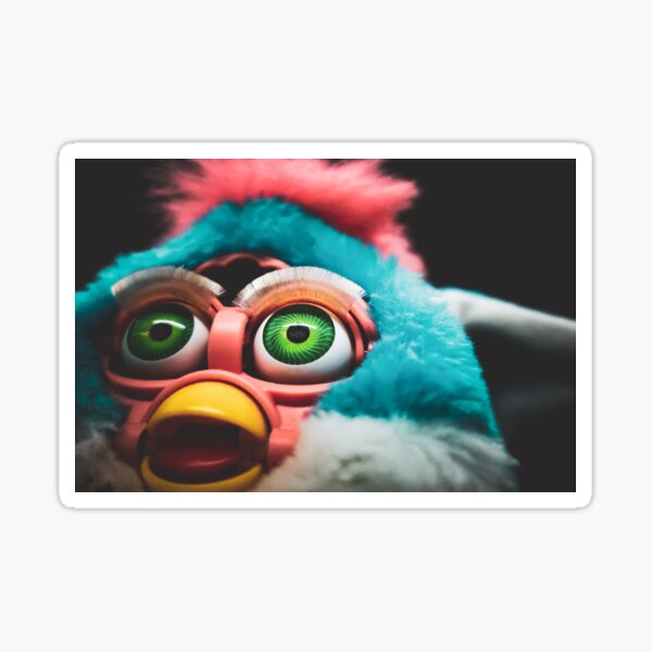 "Oddly Angled Furby Face " Sticker for Sale by FurbyFun | Redbubble