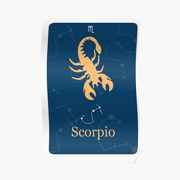 "Scorpio card" Poster for Sale by connormanley | Redbubble