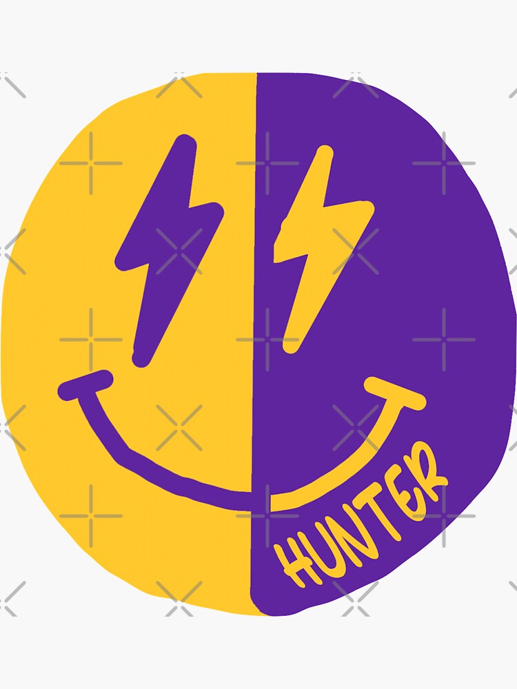 "Hunter Smiley" Sticker by csachs | Redbubble