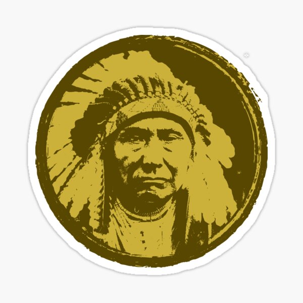 "Vintage Native American Chief" Sticker for Sale by monsterplanet ...