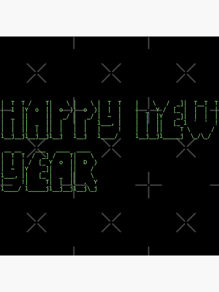 "Happy New Year Ascii" Poster for Sale by CodingStore ★★★★★ | Redbubble