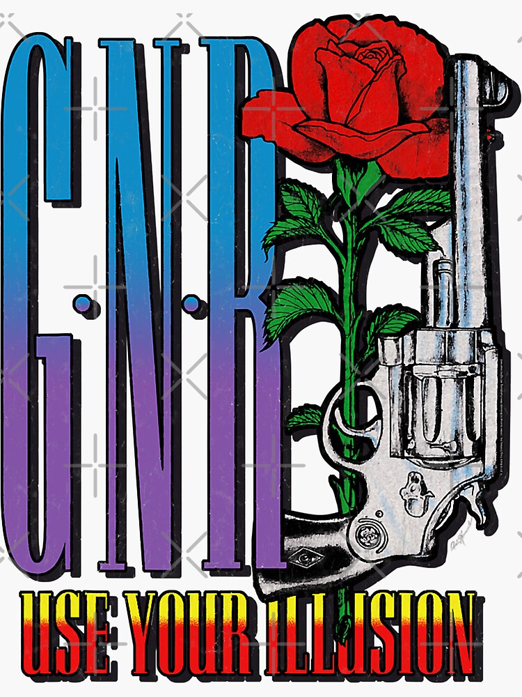 "GNR Use Your Illusion Rose" Sticker for Sale by juanafuentes | Redbubble